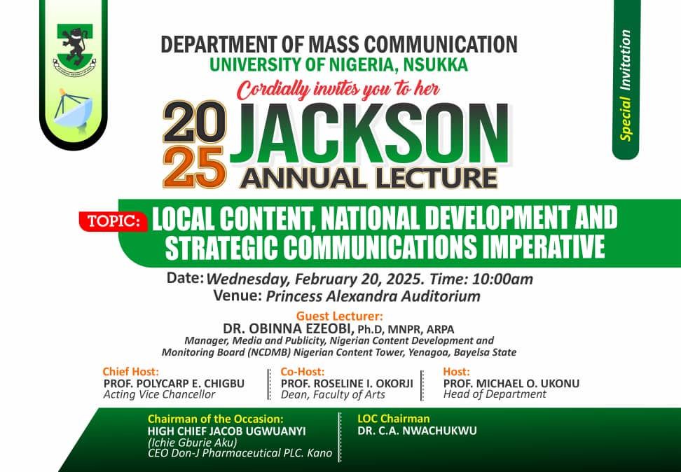 UNN comms circle sees NCDMB’s Ezeobi as right fit for school’s annual ...